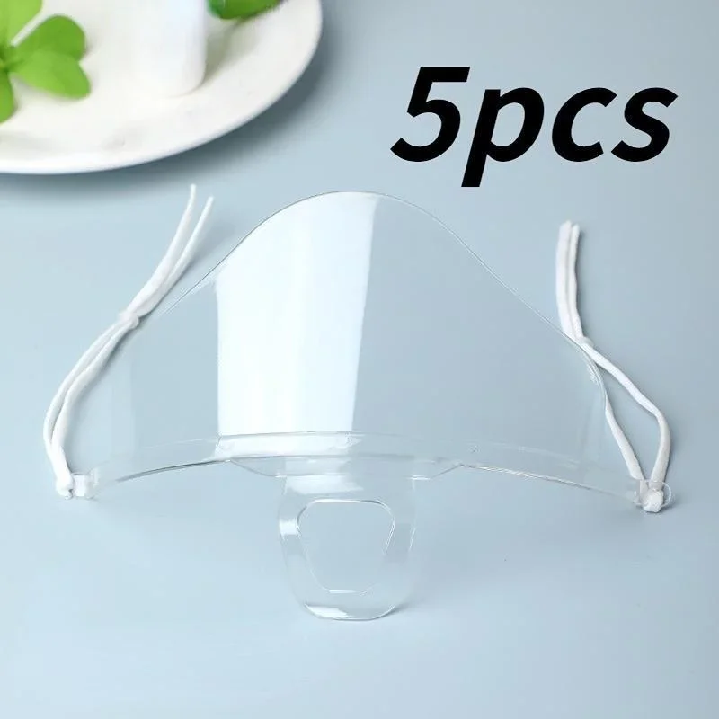 5pcs/batch of transparent masks permanent anti-fog catering food hotel ...