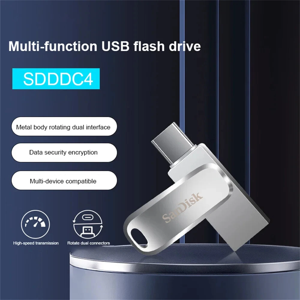 SanDisk-Ultra-Dual-Flash-Drive-Metal-OTG-Disco-Flash-Telefone-USB-Tipo ...