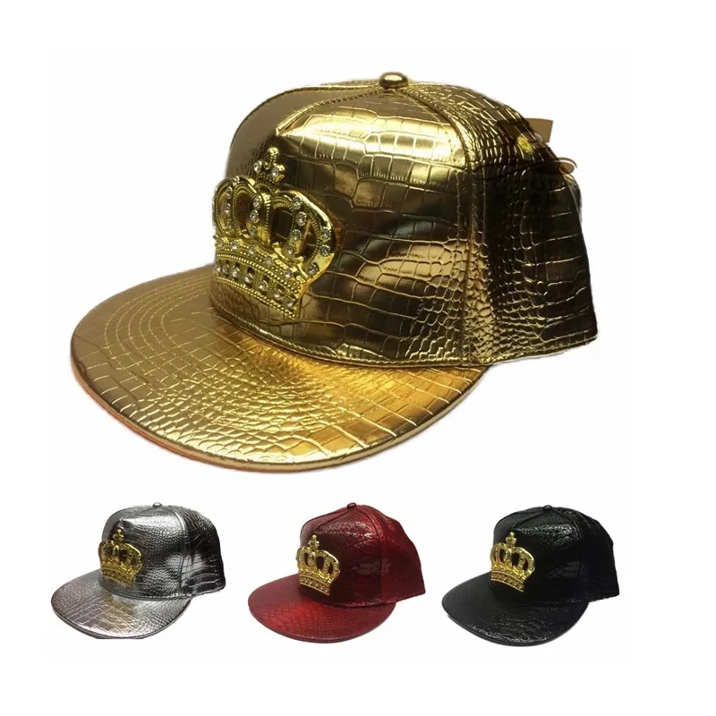 Doitbest-Fashion-Leather-Autumn-Brand-Metal-Crowne-Europe-Baseball-Cap ...