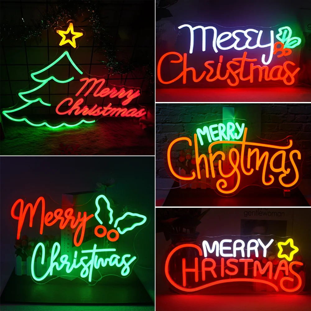 Merry-Christmas-Neon-Sign-Led-Santa-Hat-Neon-Lights-for-Light-UP-Signs ...