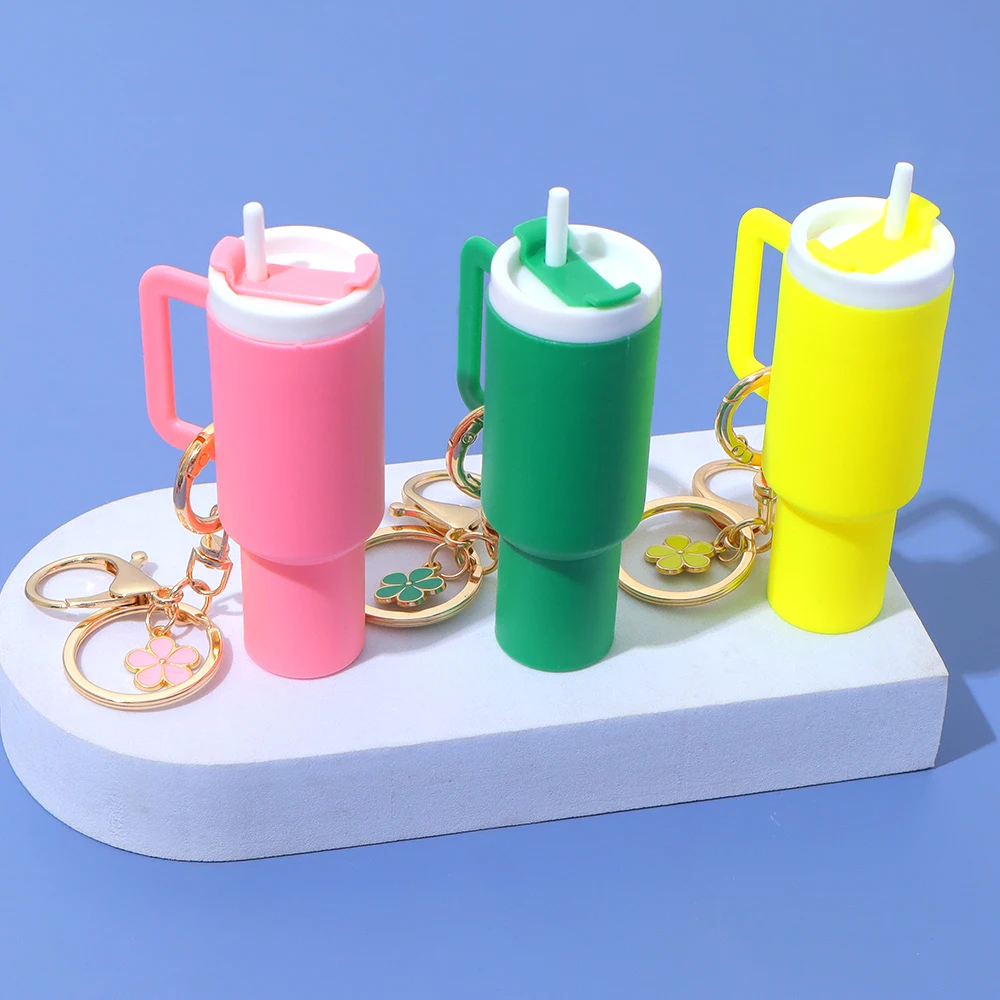 Creative Mini Mug Cup Charm Keychain for Stanley Cup Accessories ...
