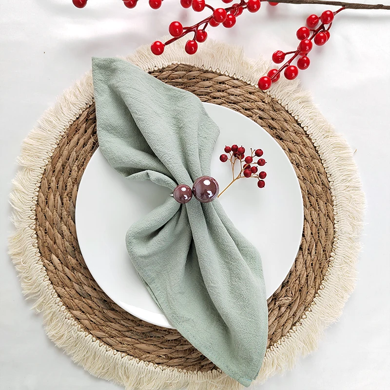 40x40cm-Sage-Green-Cloth-Napkins-Set-of-10-Cotton-Fabric-Serviette ...