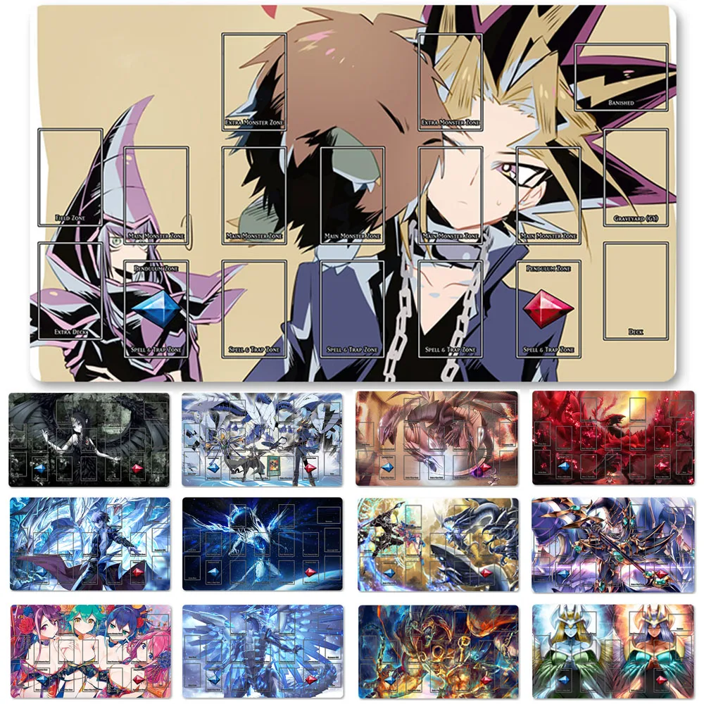 HOT OCG Playmat Blue-eyes Ultimate Dragon Dark Magician Duel Monsters ...