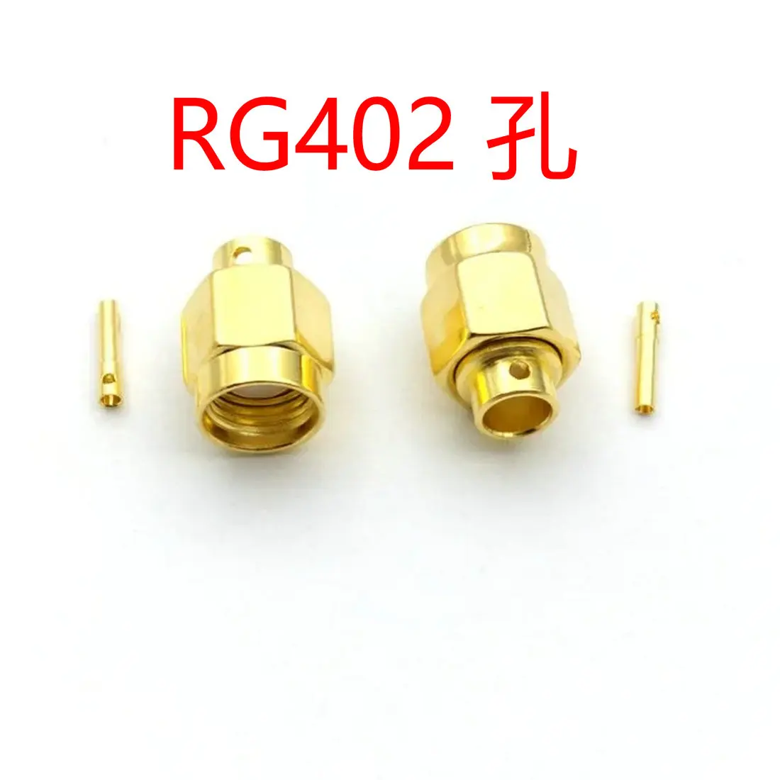 50PCS/100PCS/500PCS BRASS RP-SMA Male (Female Pin) Jack Solder Semi ...