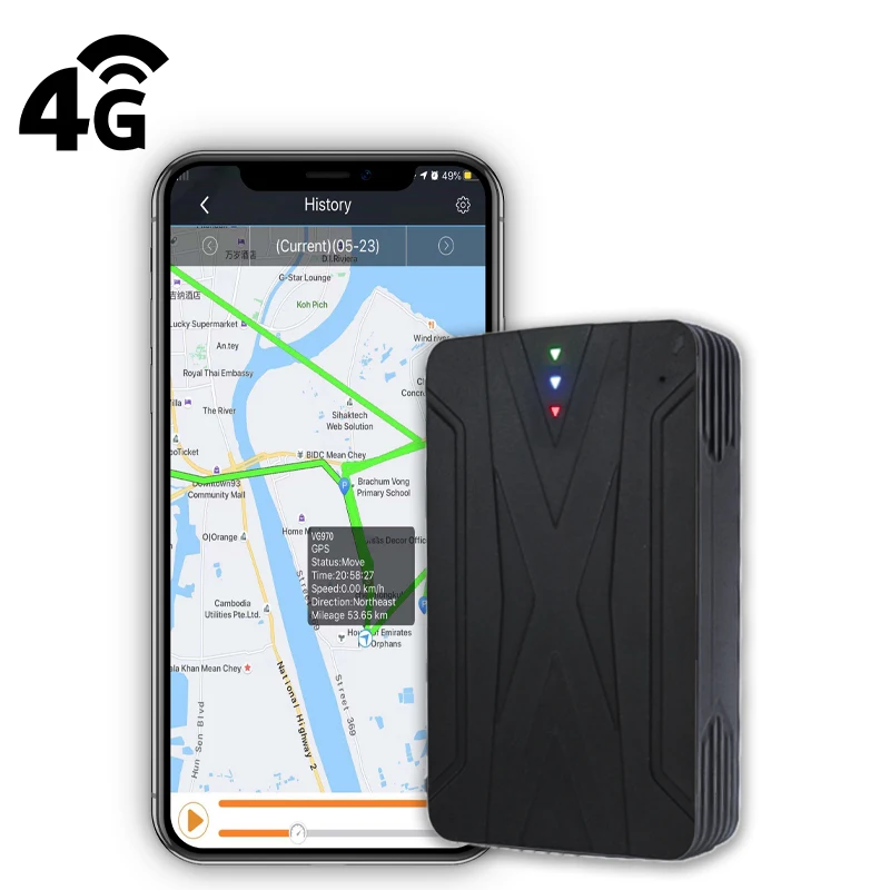 4G Tracking Device Tracker Real Time Tracking Met Ios Android App Auto ...
