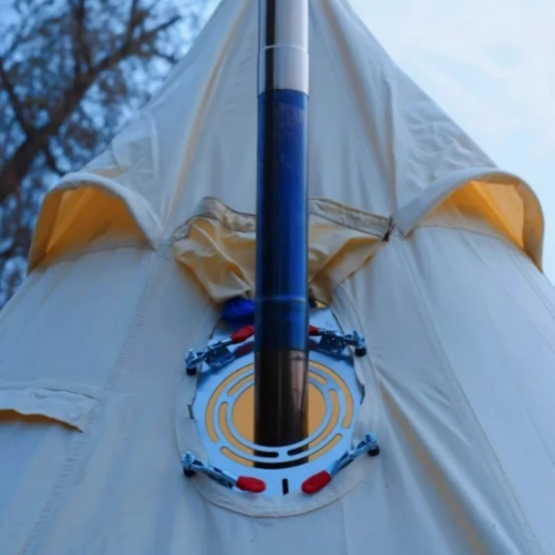 Outdoor-Tent-Chimney-Anti-scald-Plate-Camping-Wood-Stove-Pipe-Heat ...