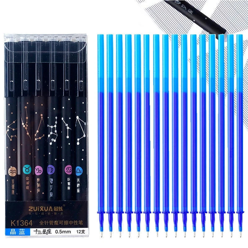 Haile-13pcs-set-Erasable-Gel-Pen-0-5mm-Refill-Blue-Black-ink-Washable ...
