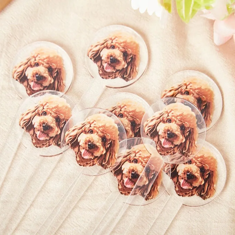 Personalized-Acrylic-printing-2-Sided-Dog-Cat-Drink-Stir-Stick-Custom ...