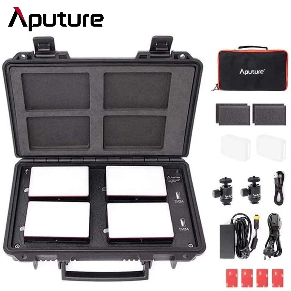 Aputure-AL-MC-4-Light-Travel-Kit-with-Charging-Case-Photography-Studio ...