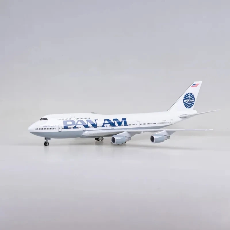 1/150 Scale B747 PAN AM Airline Model Airplane Resin Diecast Miniature ...