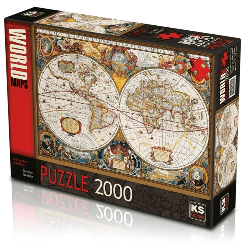 17th-Century-World-Map-Puzzle-2000-Piece-Renaissance-Old-Earth ...