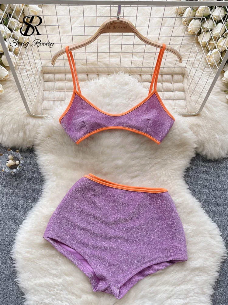 SINGREINY-Fashion-Vacation-Shiny-Swimsuits-Women-Strap-Backless ...