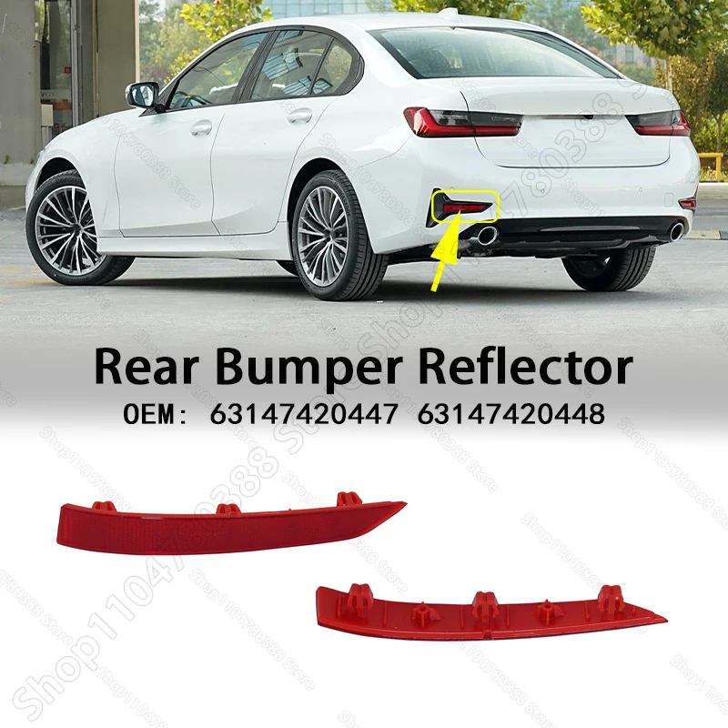 Rear Bumper Reflector Lights For 2018-2022 BMW 330e 330eX 330i 330iX ...