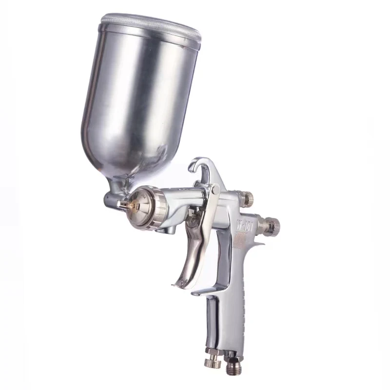 Japan-W101-Paint-Spray-Gun-Gravity-Type-Top-400CC-Metal-Plastic-Pot-W ...