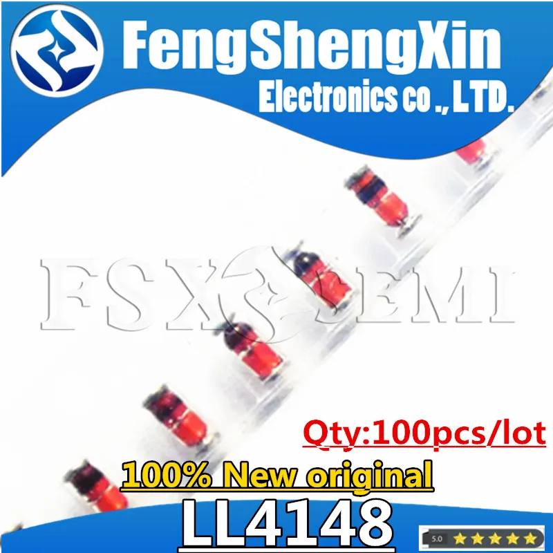 100pcs/lot LL4148 1N4148 1206 LL34 sod 80 Switching Diodes|Diodes| - AliExpress