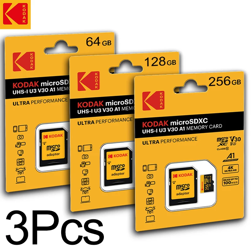 3Pcs-Kodak-Original-SD-Memory-Card-512GB-256GB-128GB-64GB-TF-Flash-Card ...
