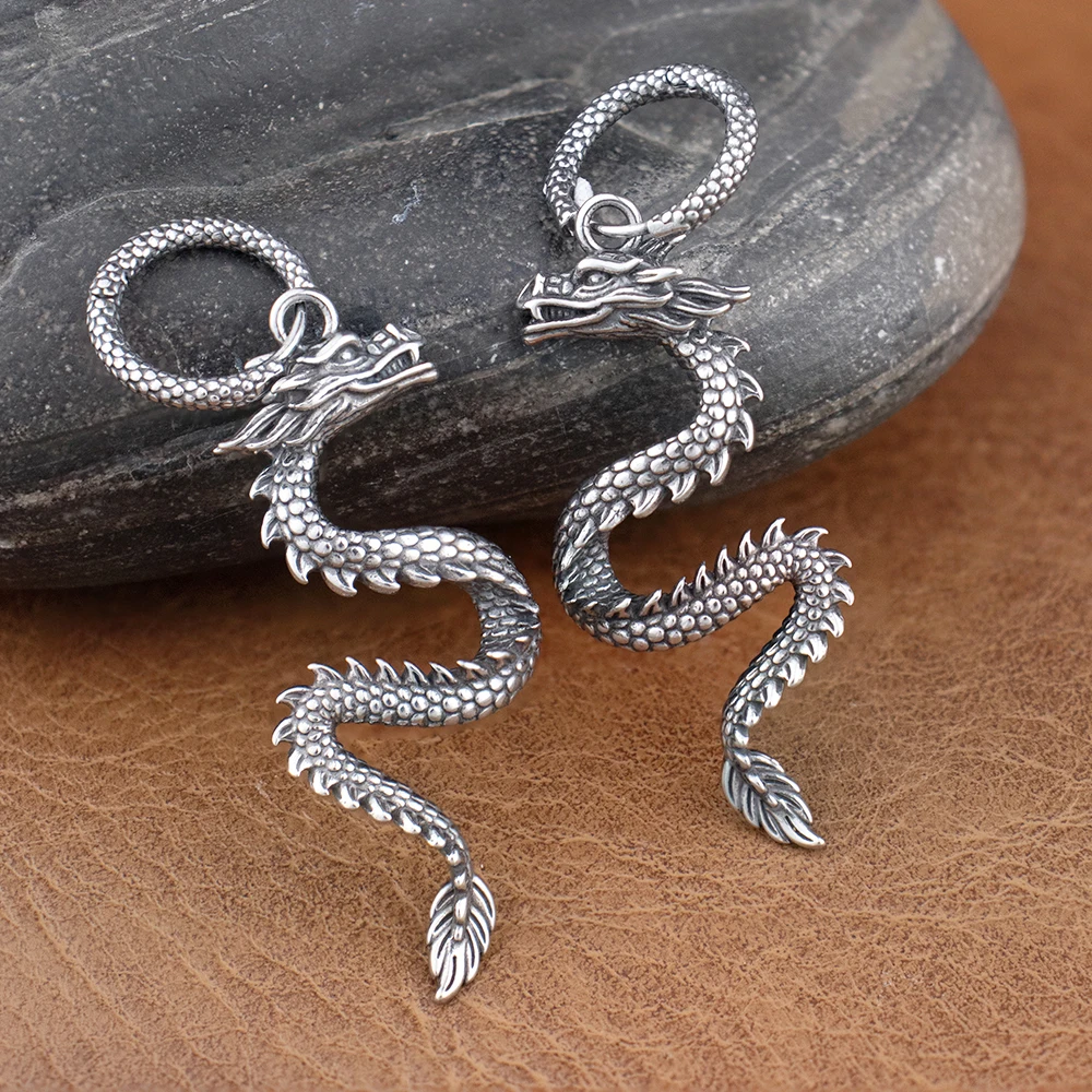 Punk Rock Chinese Dragon Dangle Earrings for Men Women Gifts Popular ...