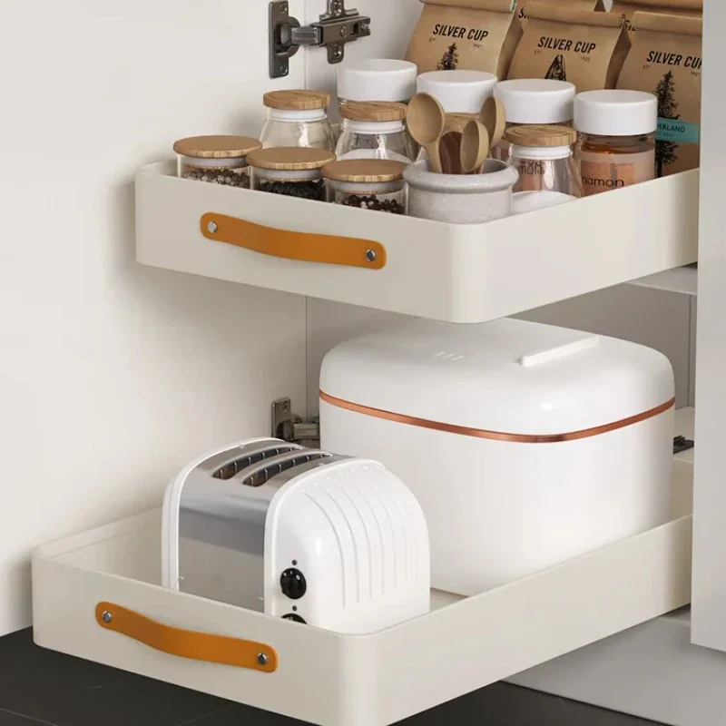 Stainless-Steel-Sliding-Cabinet-Organizer-Under-Sink-Pull-Out-Shelf ...