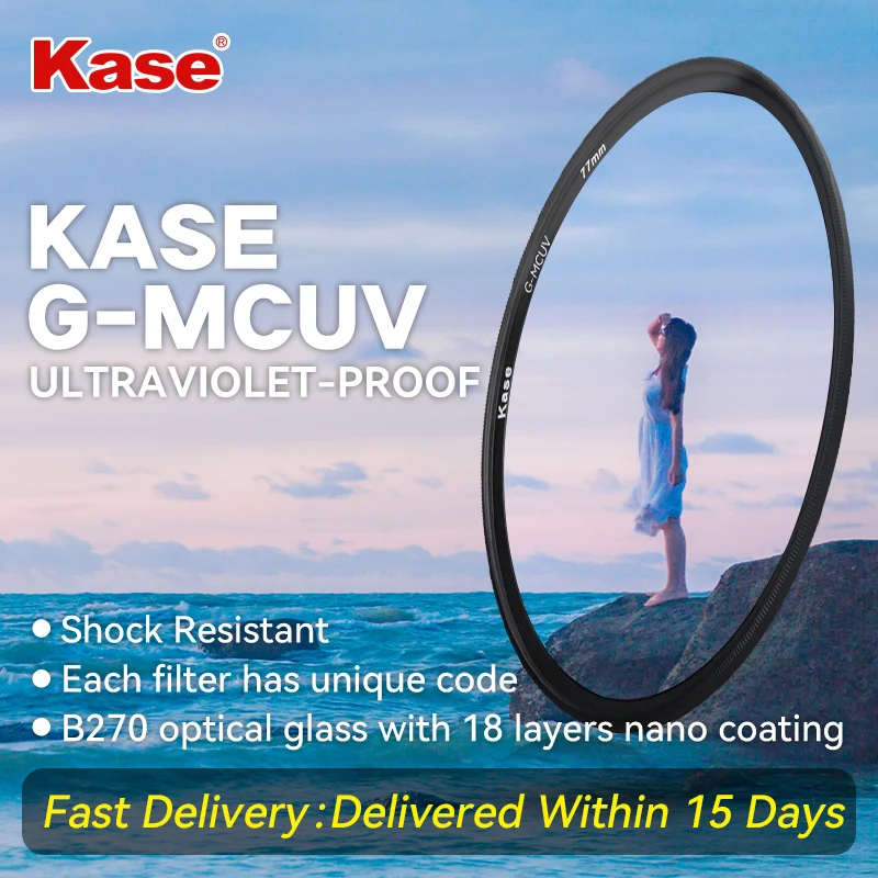 Kase G MCUV resistente a choque lente de filtro de vidro ultravioleta prova ultra fino óptica ...