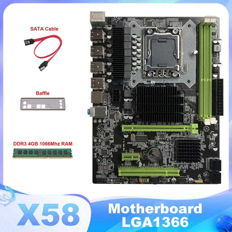 X58 Motherboard Lga1366 Computer Motherboard Support Xeon X5650 X5670 ...