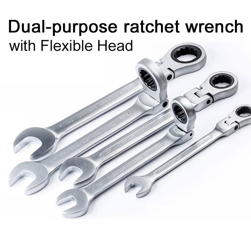 Combination-Ratchet-Wrench-with-Flexible-Head-Dual-purpose-Ratchet-Tool ...
