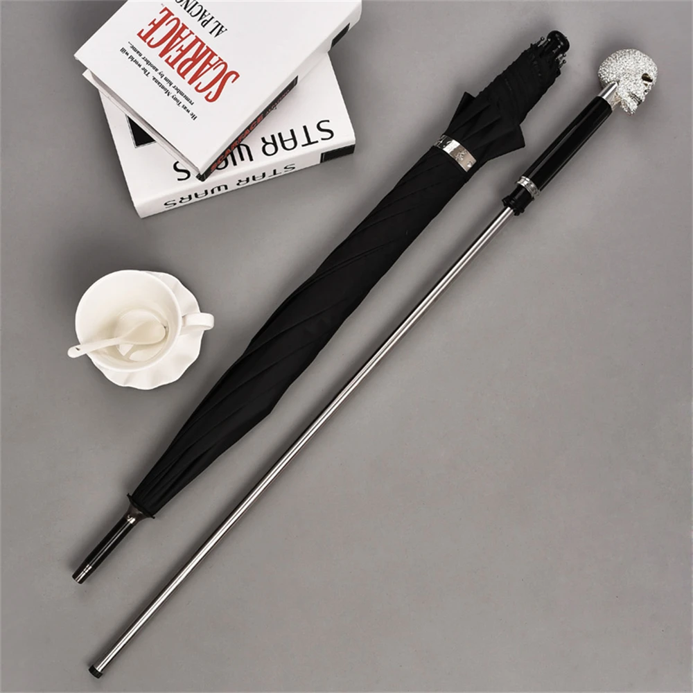 Personality-Walking-Cane-Stick-Self-Defense-2-In-1-Sturdy-Windproof-UV ...