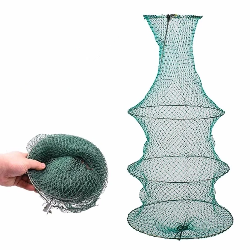 3-5Laps-Portable-Fishing-Net-Fish-Shrimp-Mesh-Cage-Cast-Net-Fishing ...