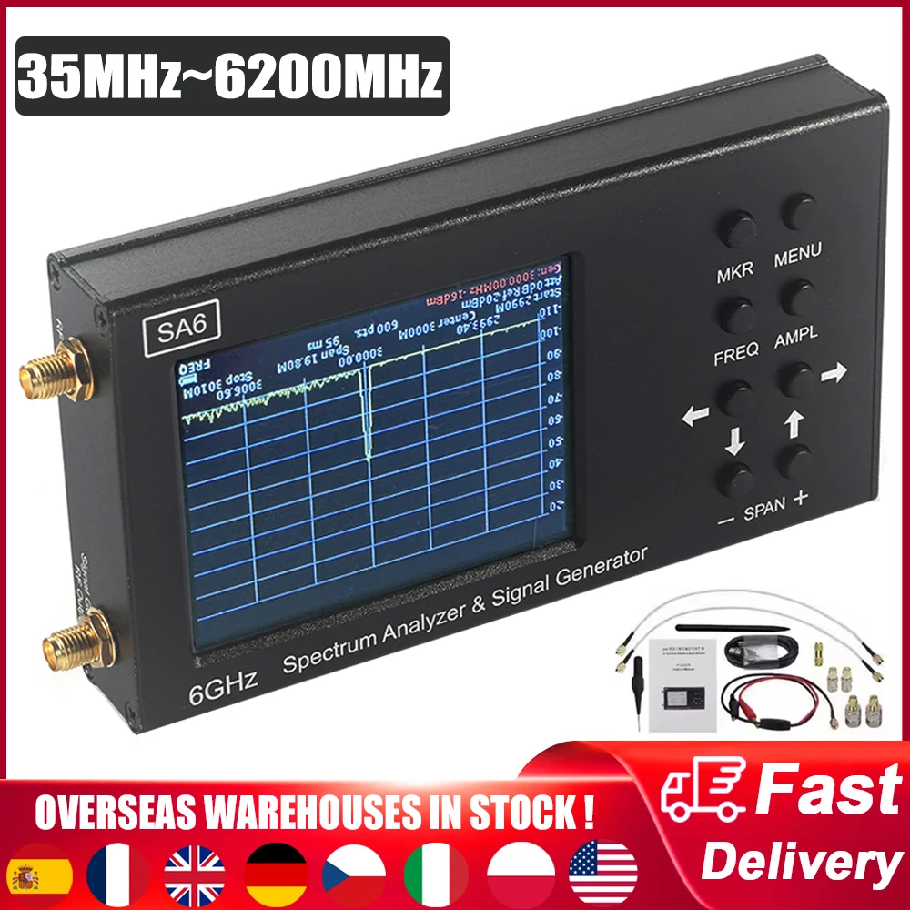 SA6-6GHz-Spectrum-Analyzer-Signal-Generator-3-2inch-Touched-Screen-35MHz-6200MHz-Multifunctional ...