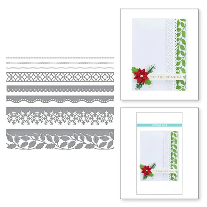 Winter Border Etching Dies Metal Cutting Dies Mechanical Decoration ...