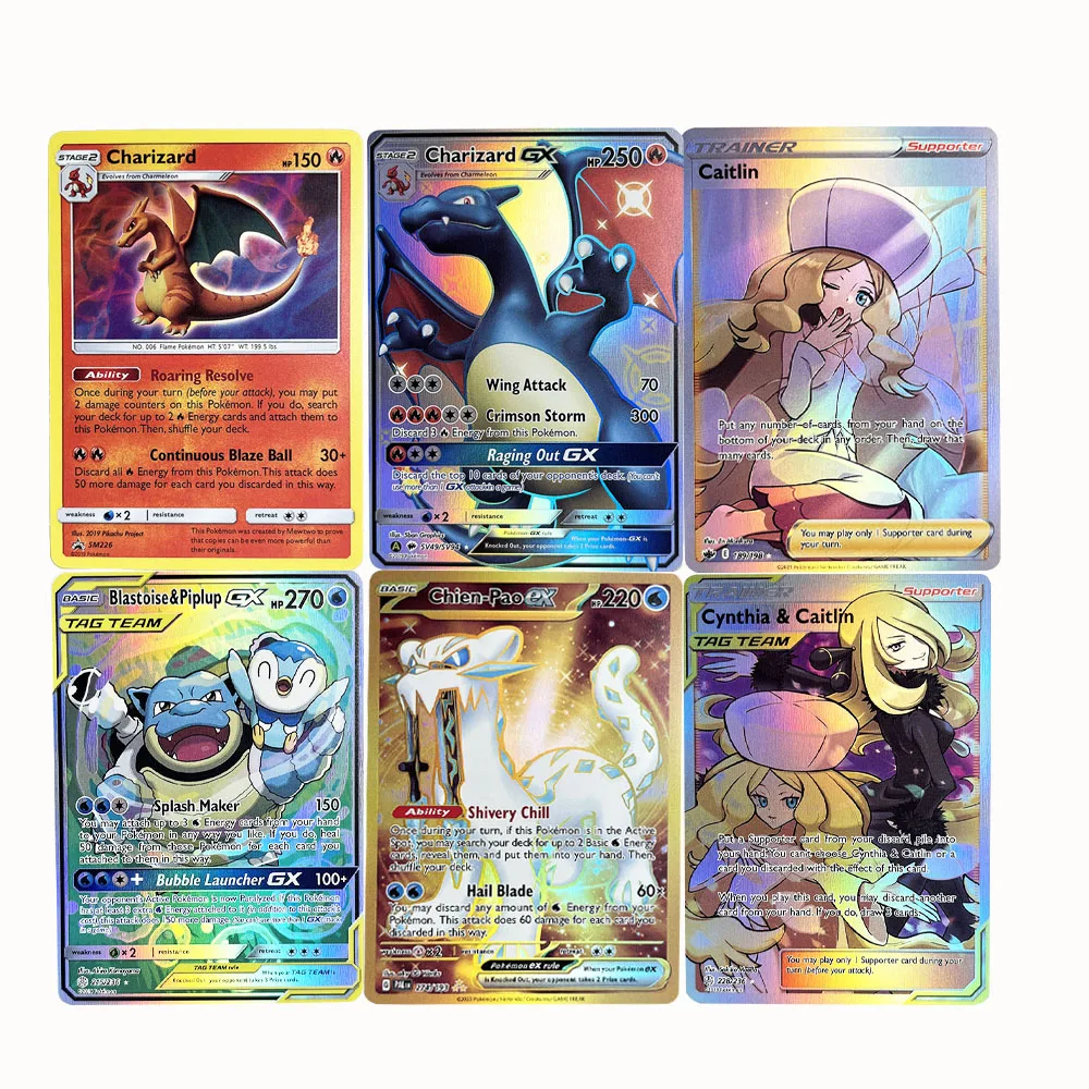 Pokémon Cards Sun & Moon Foil Flash Cards Charizard & Braixen lono ...