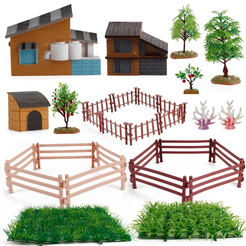 Simulation Desktop Micro -landscape Farm Model Swing House Fruit Tree ...