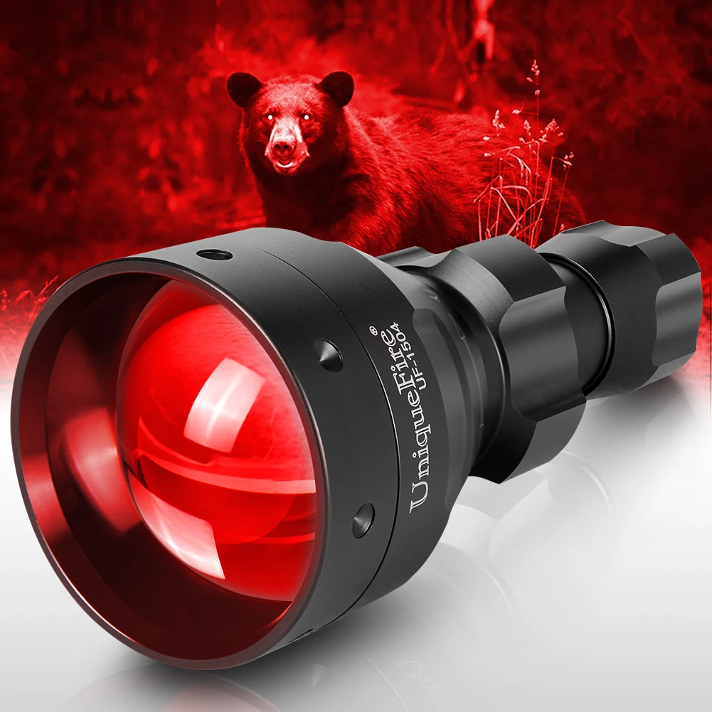UniqueFire-1504-Powerful-XRE-Red-Light-LED-Flashlight-Bright-3-Mode ...