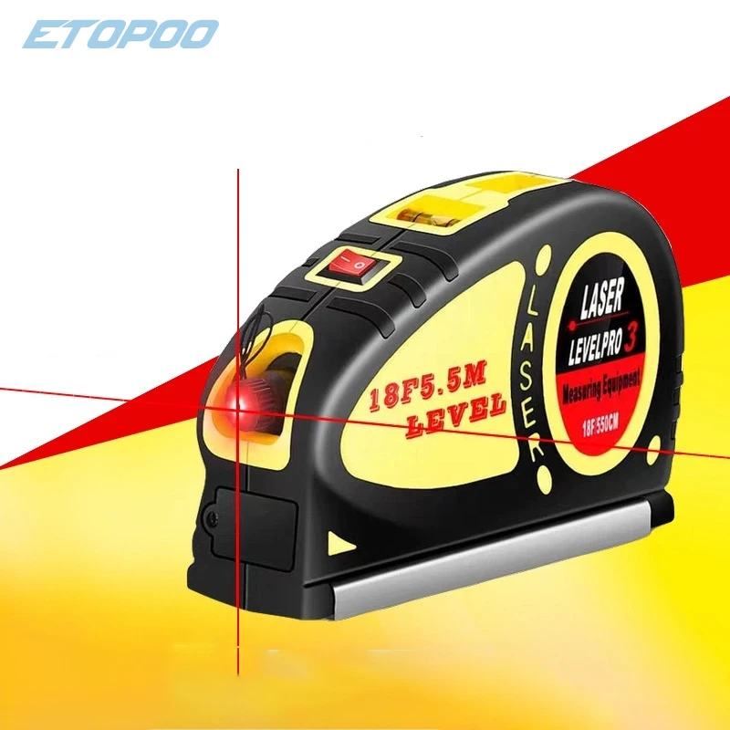 550CM-Infrared-Laser-Level-Line-Lasers-Multipurpose-Horizon-Vertical-Measure-Tape-Aligner-Ruler ...