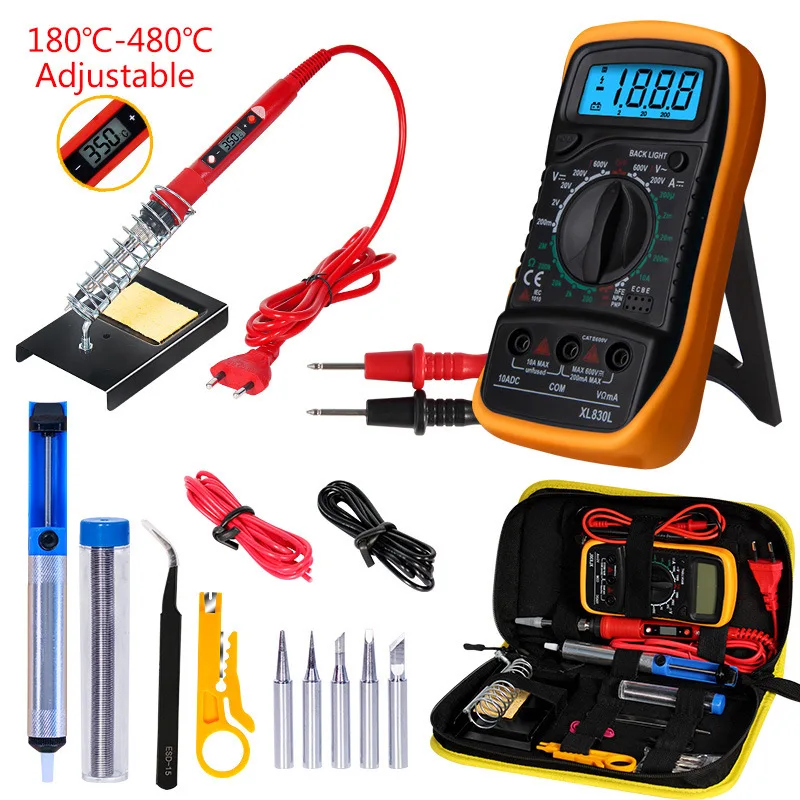 Kit-Ferro-De-Solda-Display-LCD-com-Mult-metro-Digital-Temperatura-Ajust ...