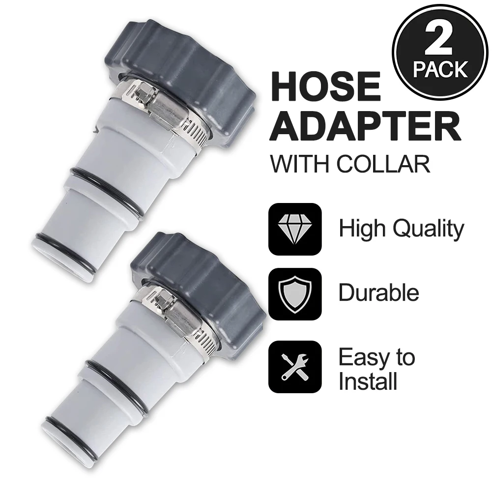 2PCS-Hose-Adapter-A-W-Collar-For-Intex-ARU-Threaded-Connection-Pumps ...