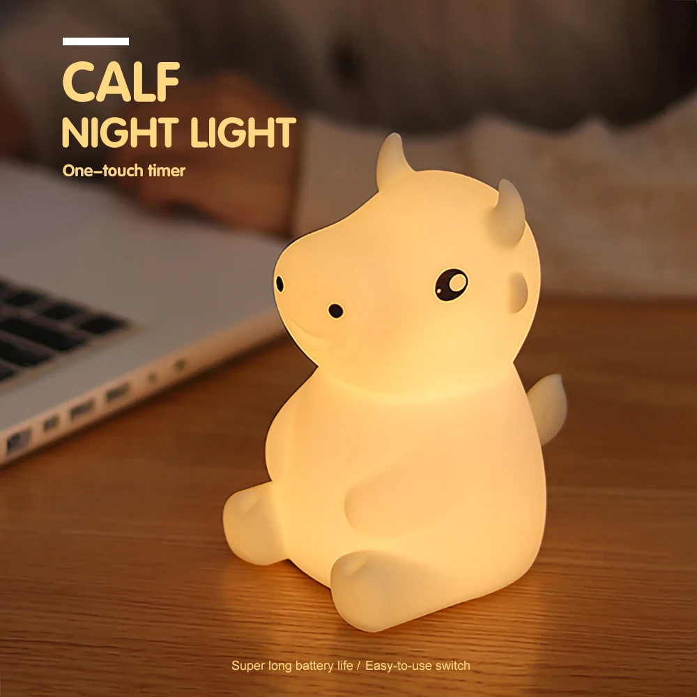1 Bitable silicone cow creative night light USB light LED light gift ...