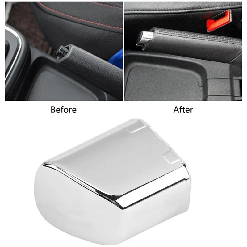 Hand-Brake-Button-Trim-Cover-Chrome-Handbrake-Lever-Parking-Button-Cap ...