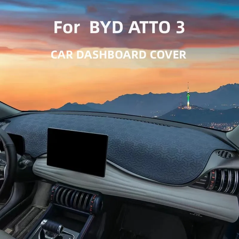 Leather-Car-Dashboard-Mat-Heat-Insulation-And-Light-Shielding-Center ...
