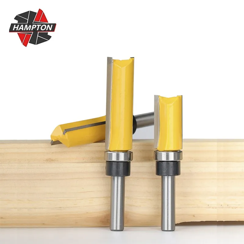 Hampton Flush Trim Router Bit 8mm Shank Top Bottom Bearing 5/8" Pattern ...