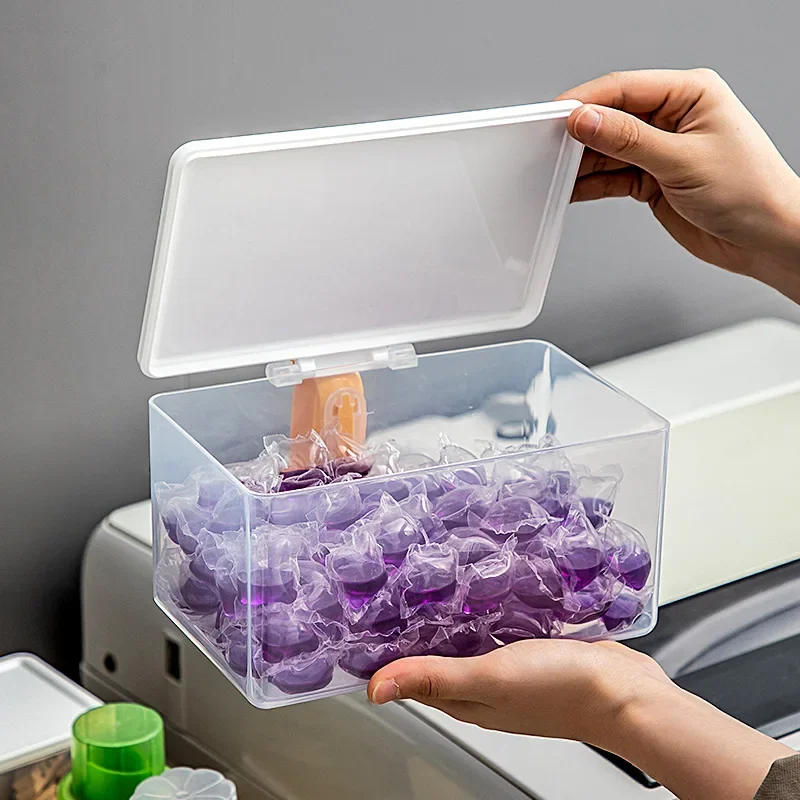 1pc Laundry Pods Container Large Capacity Laundry Detergent Storage Box ...