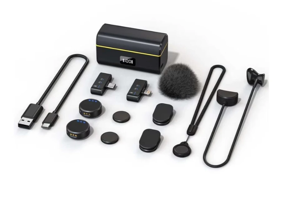 Wireless-Lavalier-Microphone-For-Camera-Phone-computer-Live-Audio-Video ...