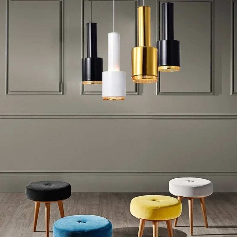 Nordic Artek Metal Led E27 Pendant Light Single Head Black White Gold ...