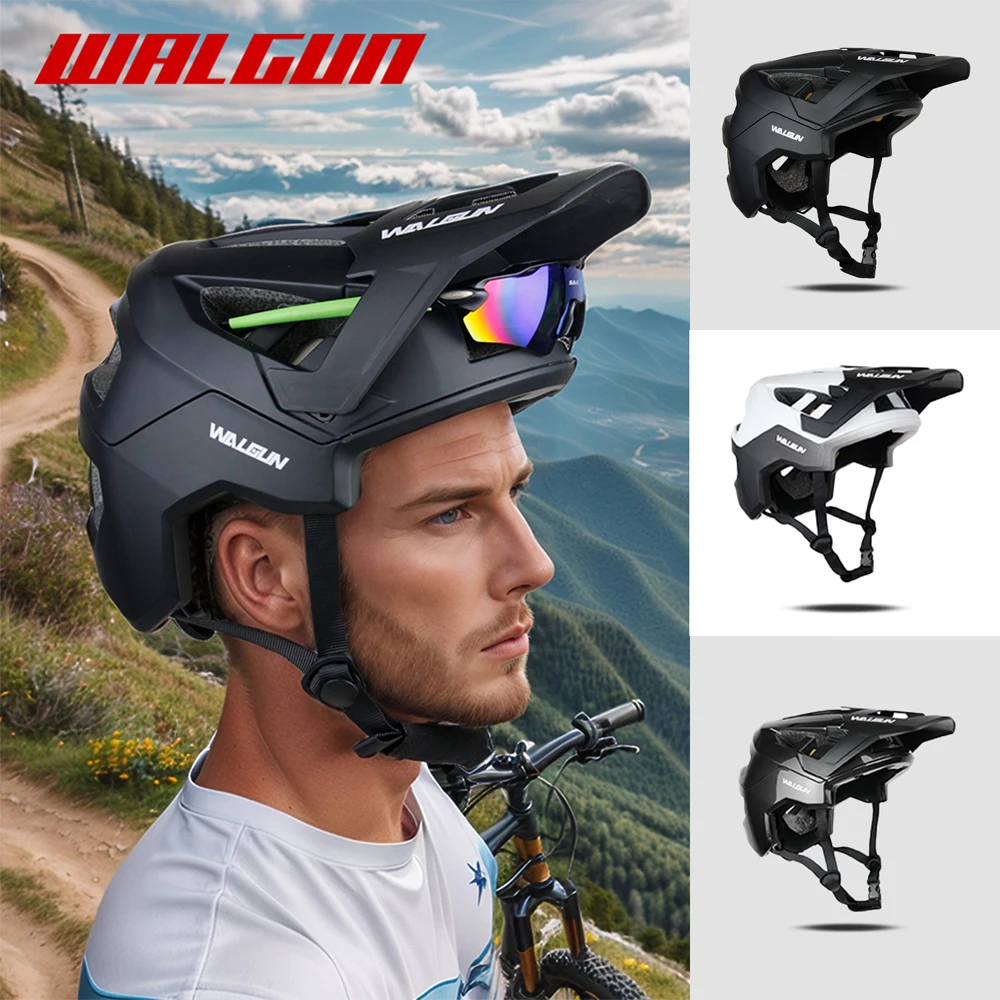 WALGUN Bicycle Helmet MTB Mountain Half-helmet Off-road Racing Cycling ...