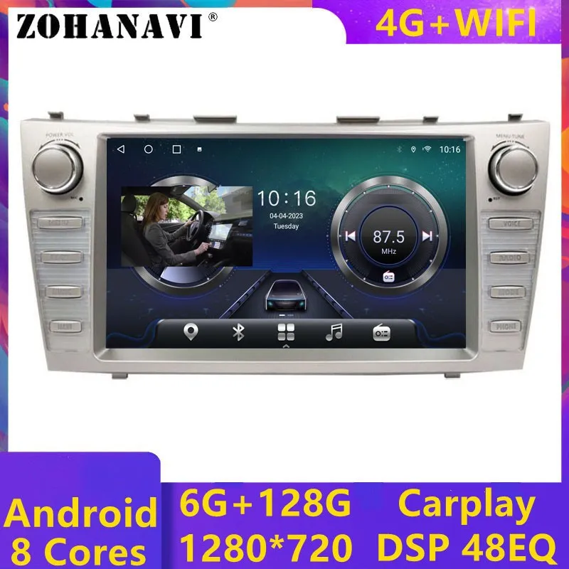 Carplay-2-Din-Android-AutoRadio-For-Toyota-Camry-6-XV-40-Aurion-Car ...