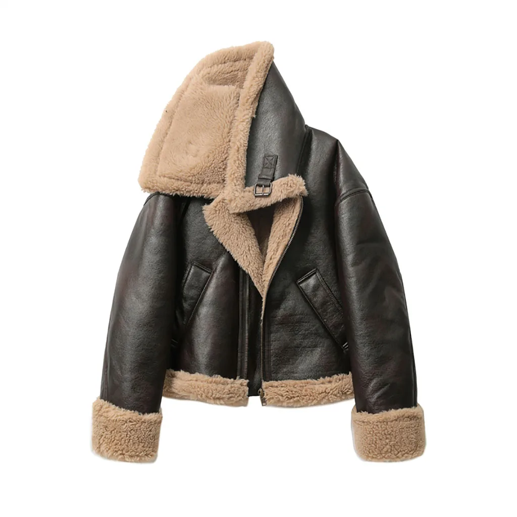 Autumn-Winter-New-Women-s-Thickened-Warm-Double-Sided-Short-Jacket ...