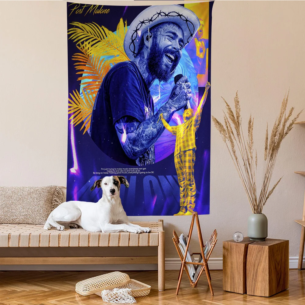 American Singer Star Rapper Post Malone Cartoon Tapestry Wall Hanging ...
