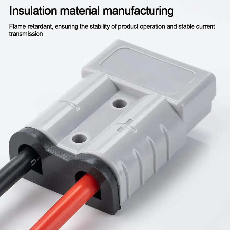Booster Cables 50A Waterproof Anderson Plug Connector With 11.81" 8 AWG ...