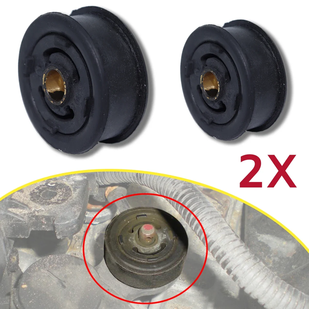 2X-for-Toyota-Corolla-2009-2010-Gear-Shift-Rod-Rubber-Bushing-Manual ...