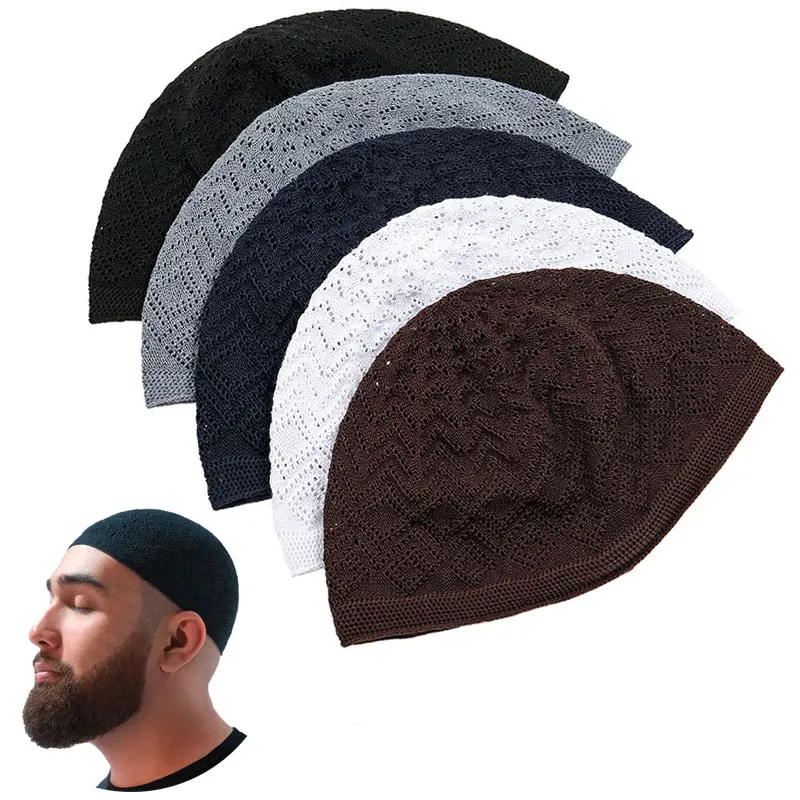 New-Muslim-Men-Prayer-Hats-Unisex-Winter-Warm-Knitted-Beanie-Cap-Islam ...