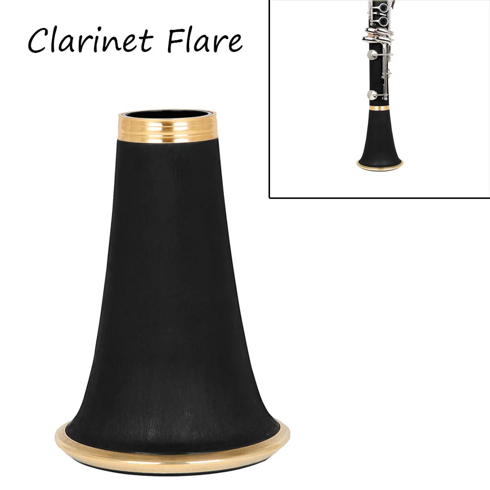 Clarinet Black Tube Bakelite Flare With Gold Trim Copper Nickel-plated ...